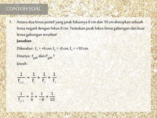 Fisika (SINAR ISTIMEWA LENSA) | PPTX