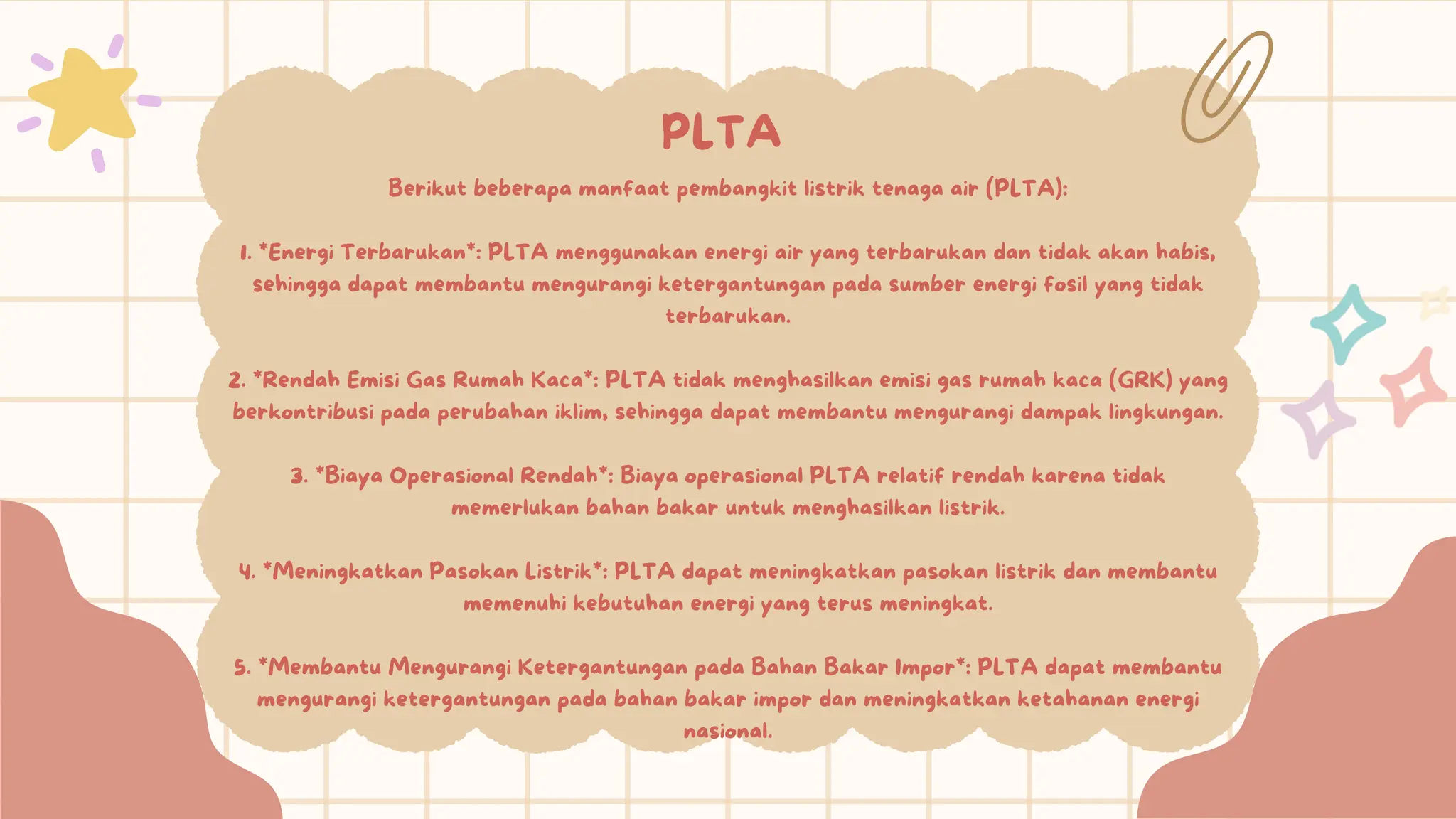 Fisika. kelas x pemanfaatan air untuk PLTA | PDF