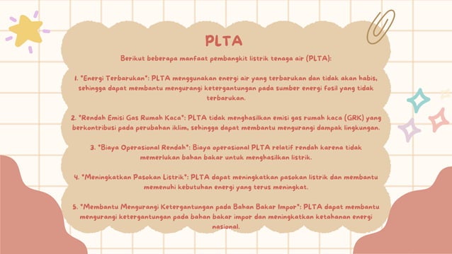 Fisika. kelas x pemanfaatan air untuk PLTA | PDF
