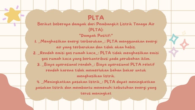 Fisika. kelas x pemanfaatan air untuk PLTA | PDF