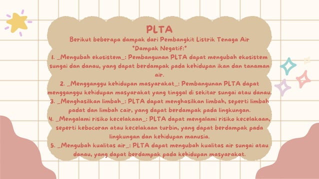 Fisika. kelas x pemanfaatan air untuk PLTA | PDF