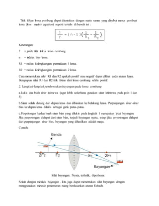 Laporan Fisika - lensa cembung | DOCX