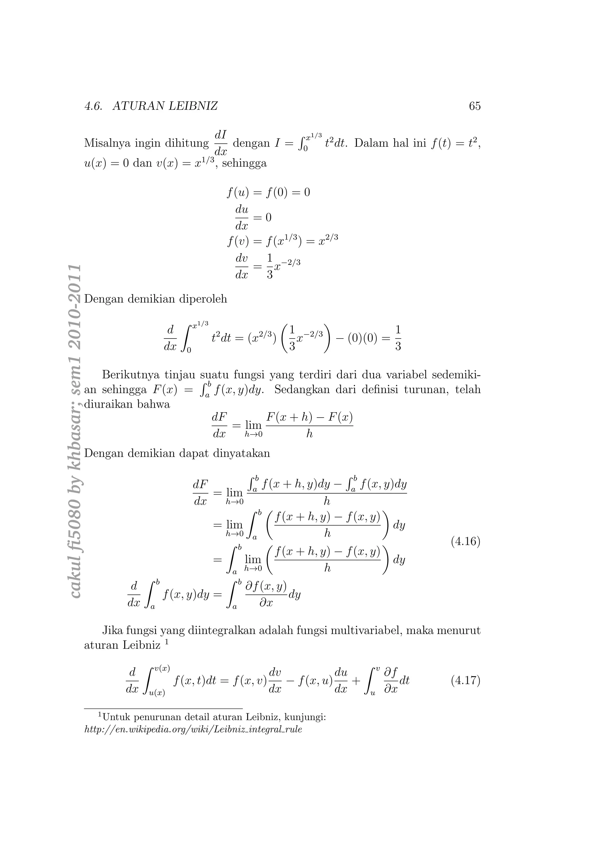 Fisika matematika bab4 differensial danintegral | PDF