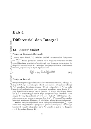 Fisika matematika bab4 differensial danintegral | PDF