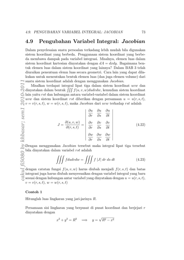 Fisika matematika bab4 differensial danintegral | PDF