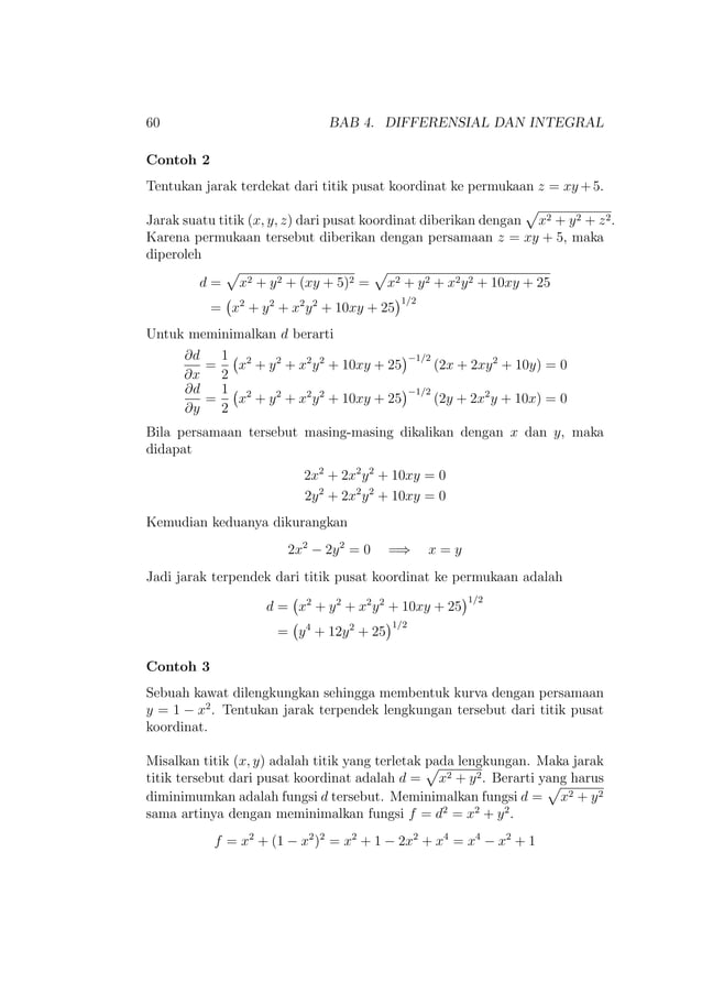 Fisika matematika bab4 differensial danintegral | PDF