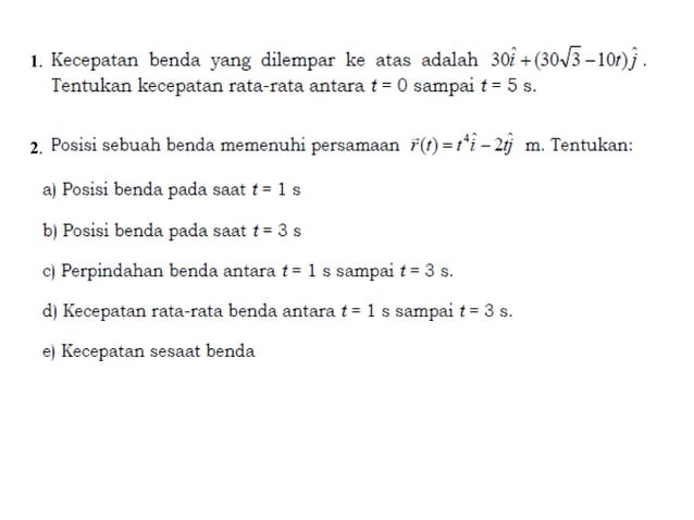 Fisika Dasar, materi ini membahas tentang contoh soal kuis | PPT
