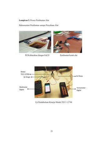 FISIKA EKSPERIMEN II : Konversi Energi Termal-Listrik Dengan Modul TEC1 ...