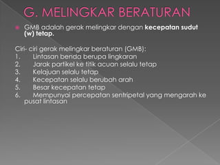 Fisika gerak melingkar | PPTX