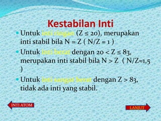 Fisika Inti dan Radioaktivitas | PPTX