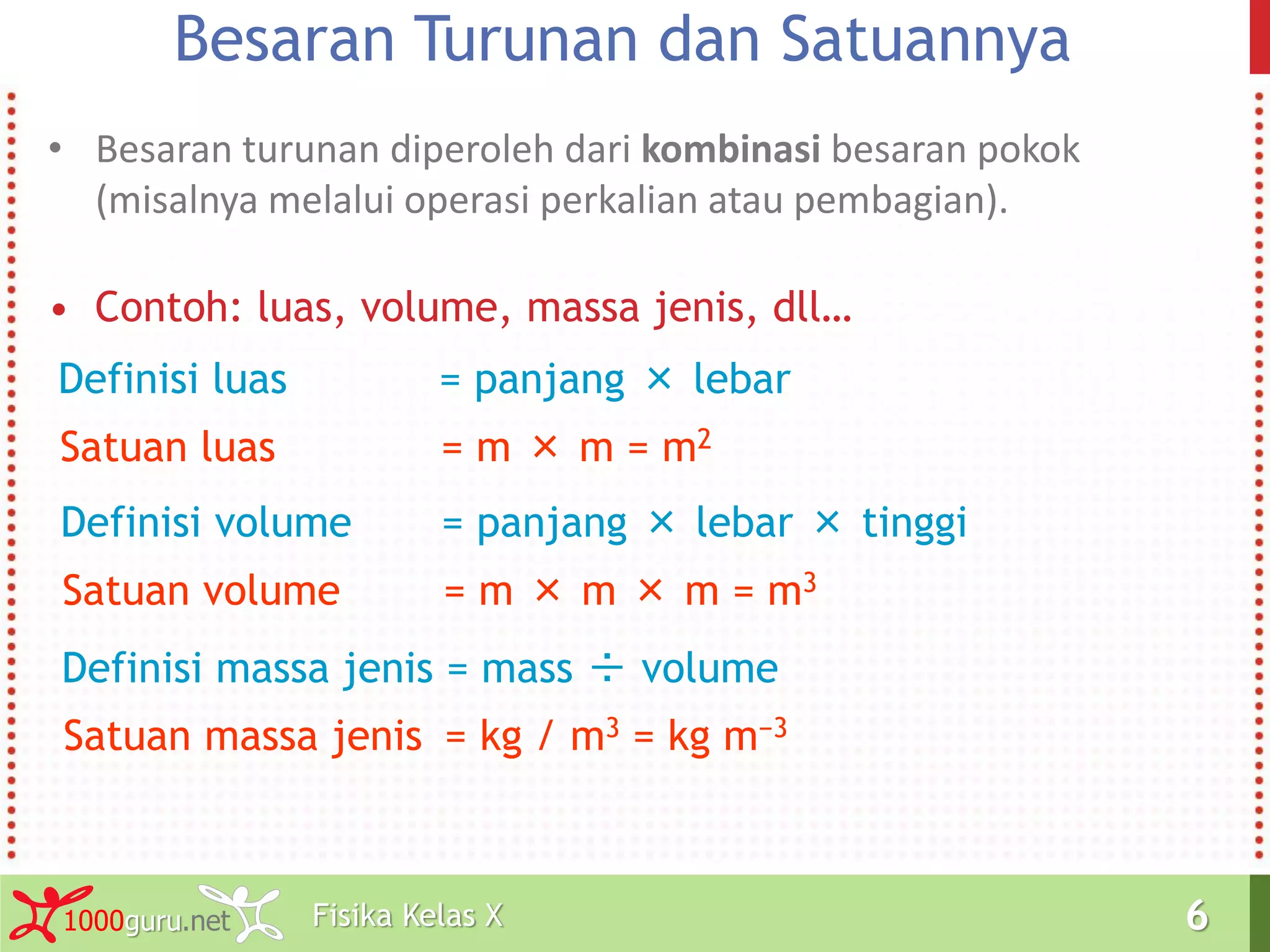 Fisika Kelas X: Besaran, Satuan, dan Pengukuran | PDF
