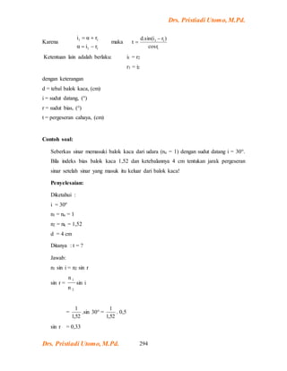 Fisika Kelas xi Bab10 Optika Geometrik | DOCX