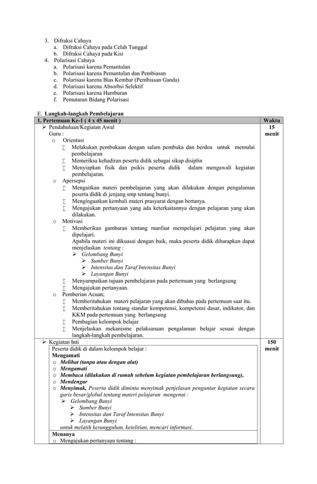 RPP Fisika SMA Kelas XII | PDF