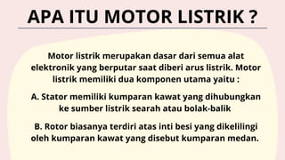 fisika medan magnet, montor listrik dan magnet induksi | PDF