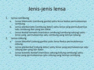 LENSA CEMBUNG-CEKUNG | PPTX
