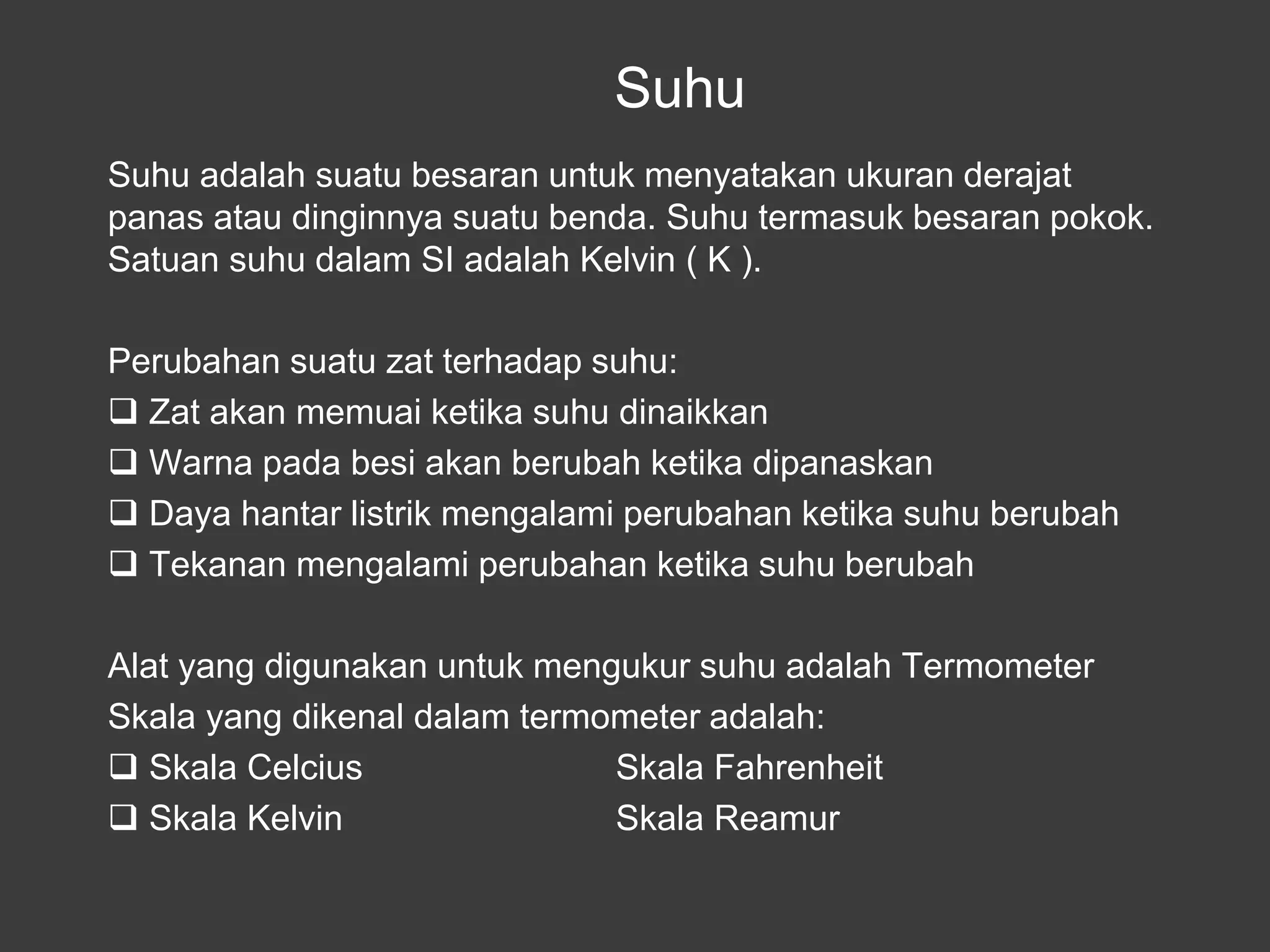 Fisika Kelas XI SMK Bab Suhu | PPTX