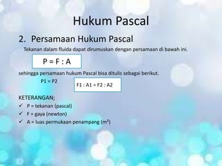 hukum pascal, archimedes, dan pokok hidrostatika (SMA N 1 KASIHAN) | PPTX