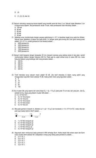 SOAL LATIHAN UN Fisika paket 02 | PDF SOAL LATIHAN UN Fisika paket 02 | PDF