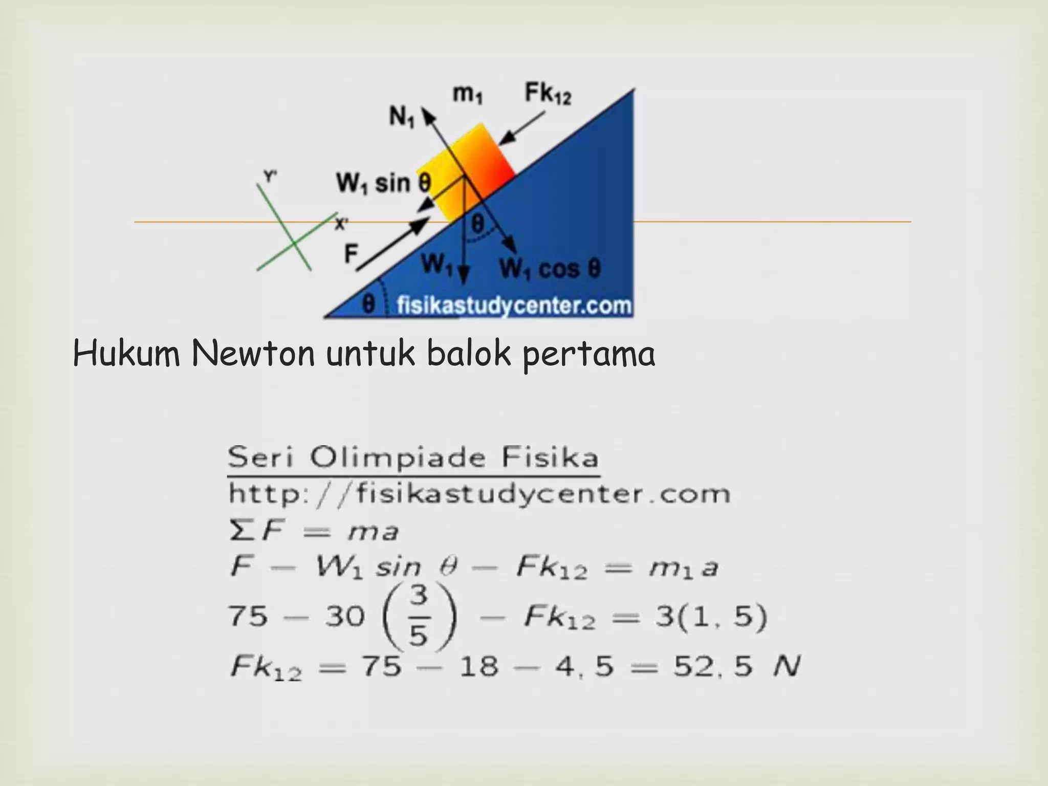 hukum 2 newton dan bidang miring | PPTX
