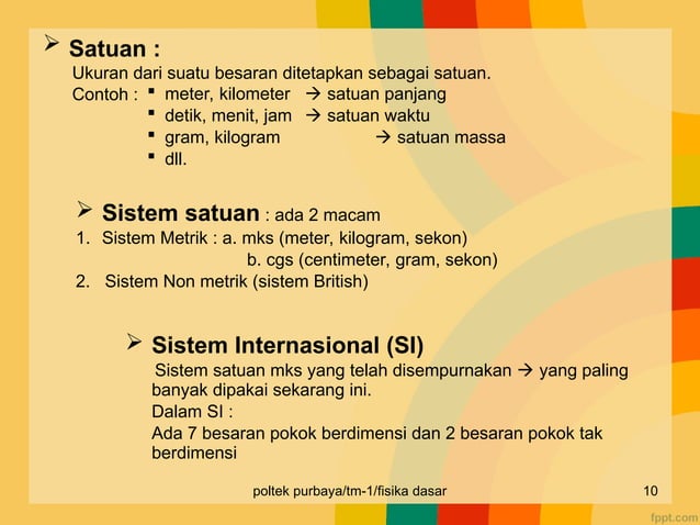 Fisika Terapan - Besaran dan Satuan Terapan 1ppt | PPT