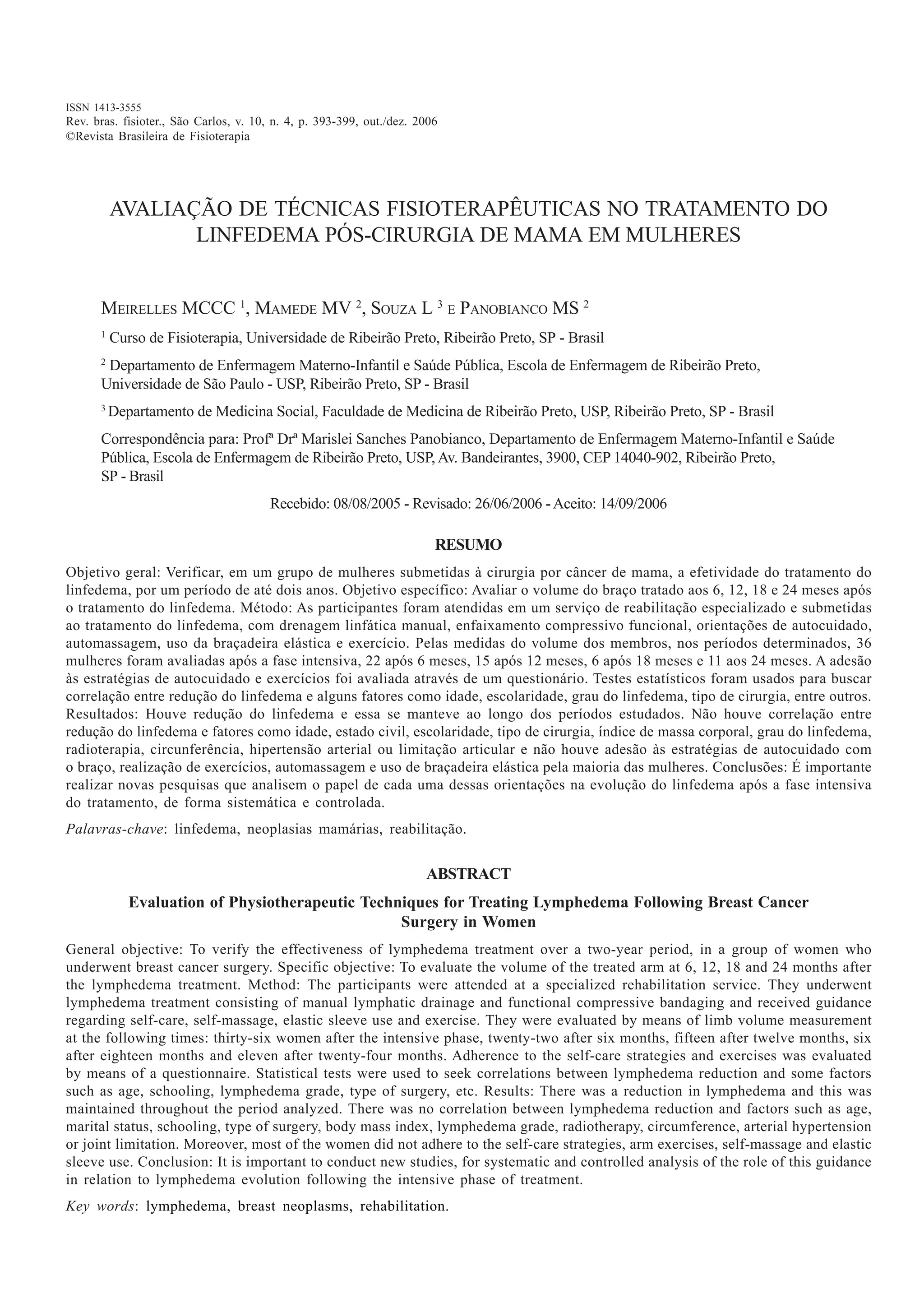 Fisio.no.linfedema.pos.mastectomia | PDF