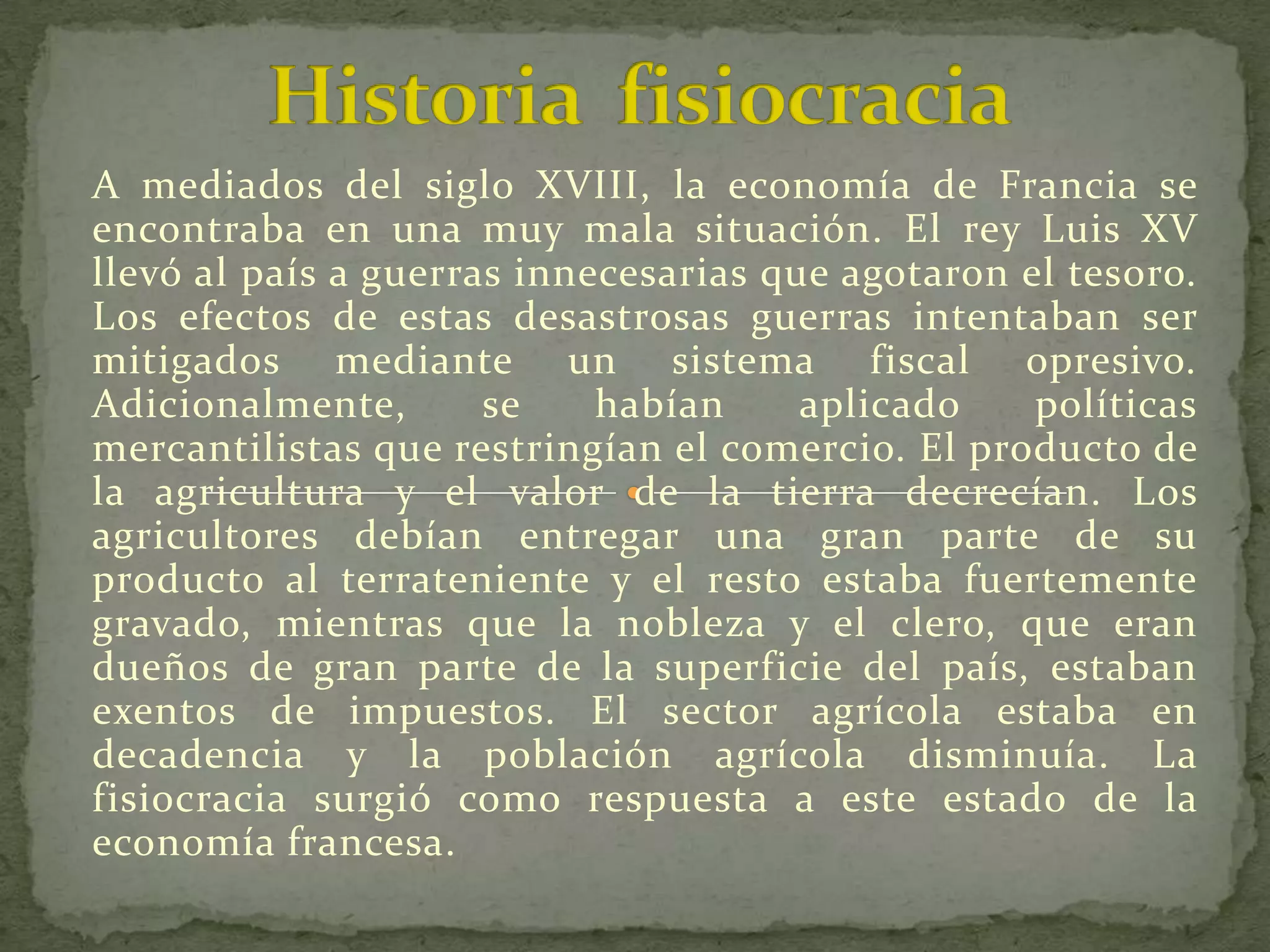 Fisiocracia | PPTX