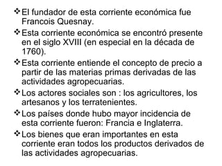 Fisiocracia: puntos importantes. | PPT
