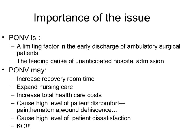 Fisiol e anat ponv.PONV anatomy and physiology,risk of | PPT ...