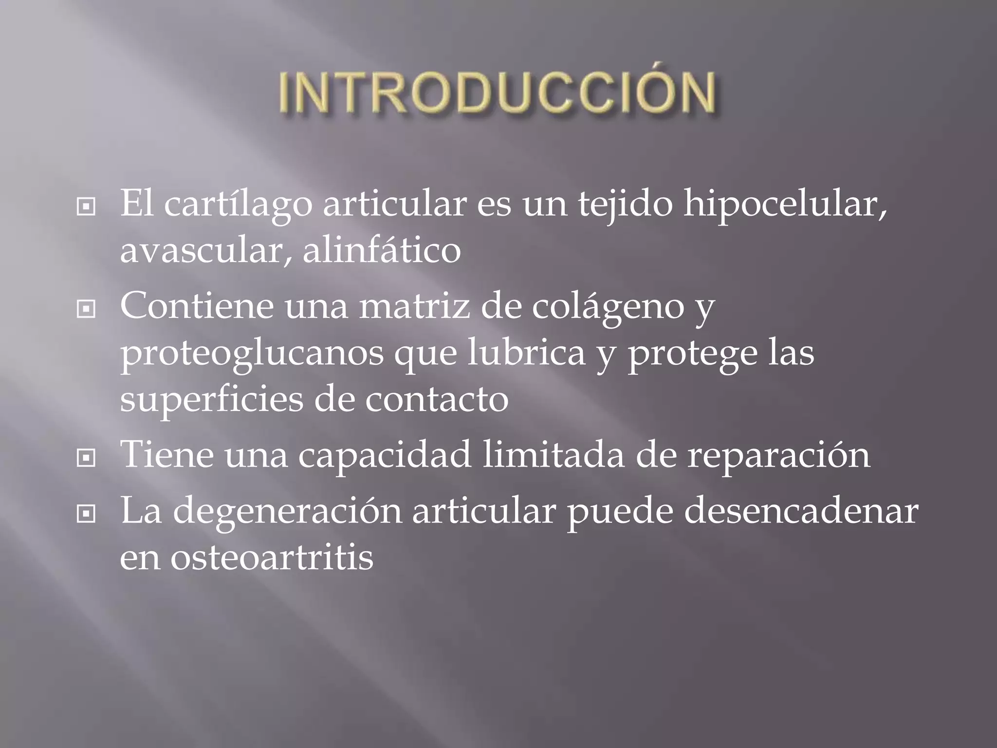 Fisiologia de cartilago articular | PPTX
