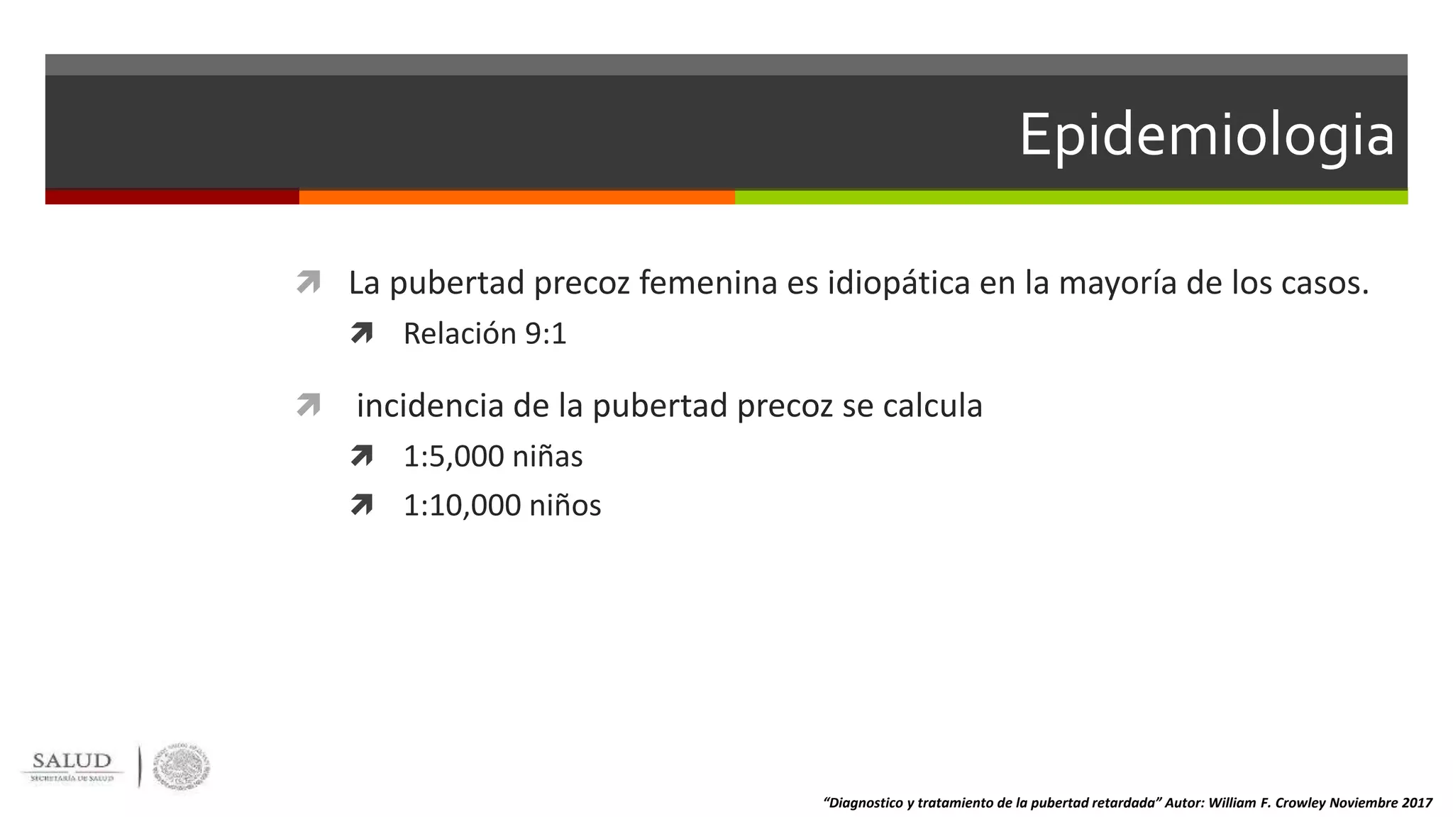 Fisiologia de la pubertad y pubertad precoz | PPT