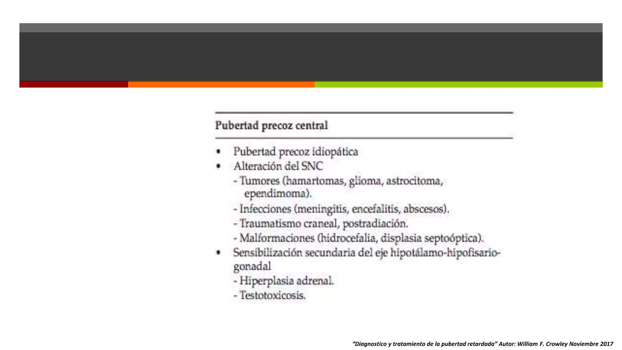 Fisiologia de la pubertad y pubertad precoz | PPT