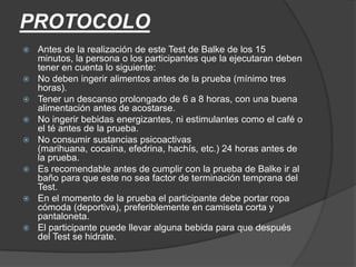 TEST DE BALKE | PPTX