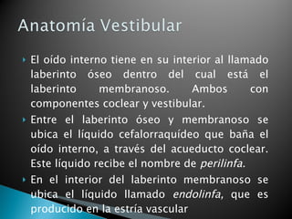 Fisiologia vestibular | PPT