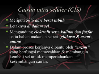 Fisiologi cairan tubuh dan elektrolit serta keseimbangan asam | PPT