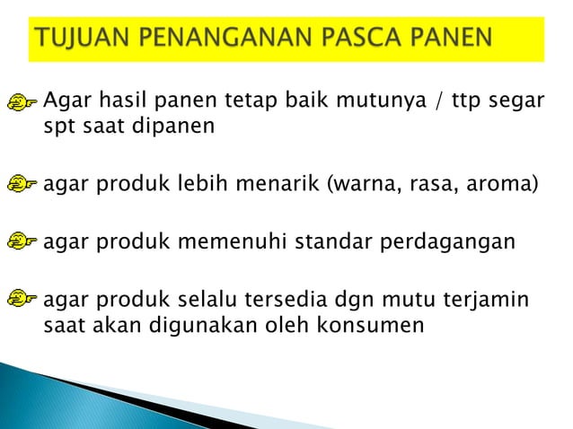 Fisiologi dan teknologi pasca panen | PPTX