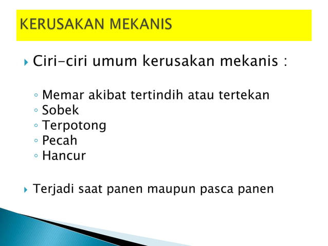 Fisiologi dan teknologi pasca panen | PPTX