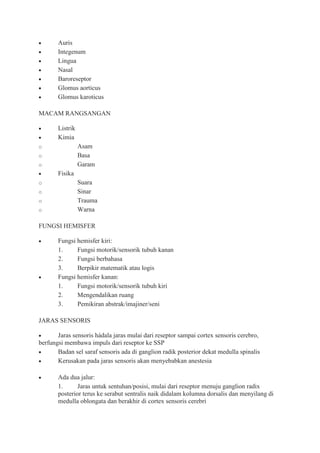 Fisiologi saraf | DOCX