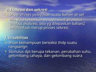 Fisiologi Hewan_Fisiologi sel hewan ppt. | PPT