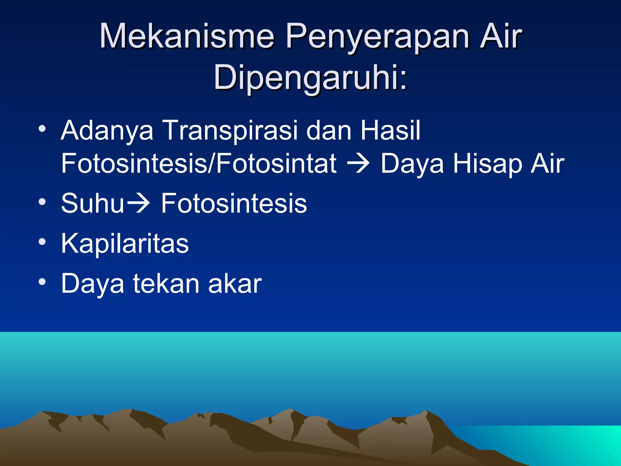 Hubungan Air dan Tanaman | PPT