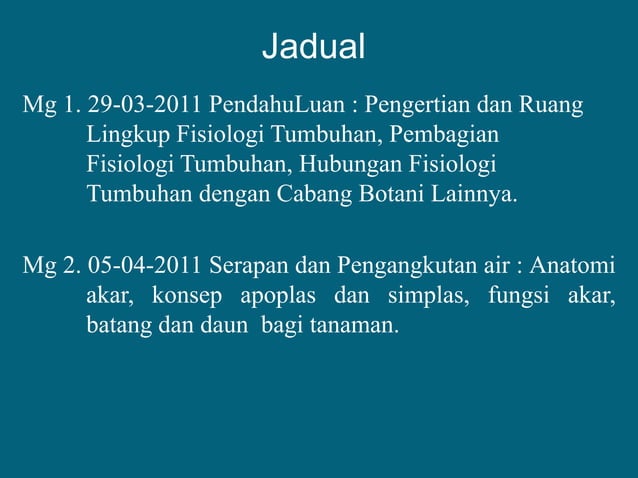 Fisiologi Tumbuhan | PPTX