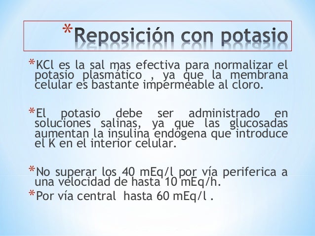 Fisiopatología del potasio