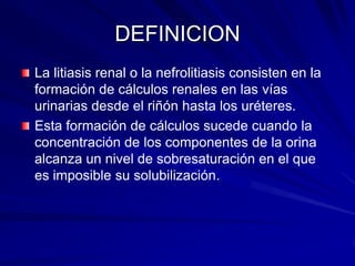 Fisiopatologia de la litiasis urinaria | PDF