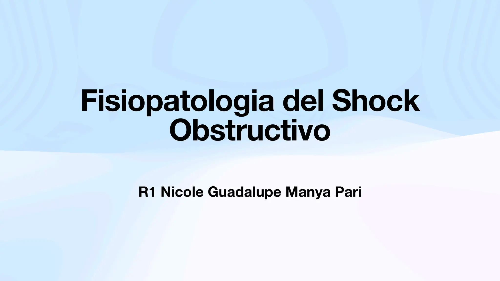 Fisiopatología del Shock Obstructivo Emergencia | PDF