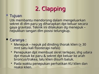 fisioterapi pernafasan kebutuhand asar manusia I | PPT