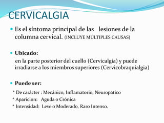 Fisioterapia 2 columna cervical | PPTX