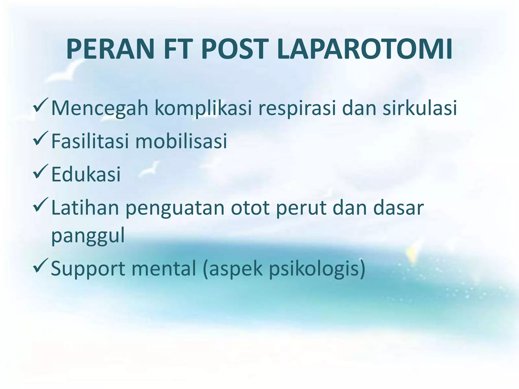 FISIOTERAPI PADA BEDAH KEBIDANAN Fisioterapi Kesehatan Wanita 20221031 ...