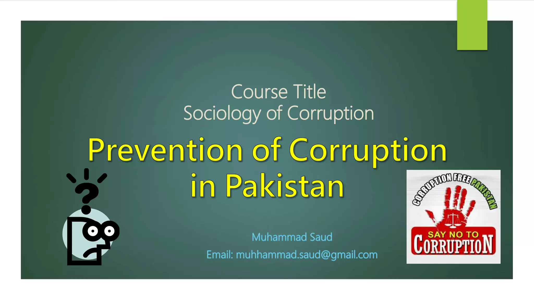 Prevention of Corruption | PPTX