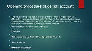 DEMATERIALISATION:MODES & PROCEDURE | PPTX