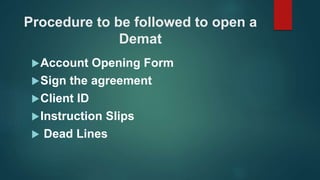 DEMATERIALISATION:MODES & PROCEDURE | PPTX