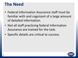FISMArts - Improving Retention of FISMA Guidance Details with Mnemosyne ...